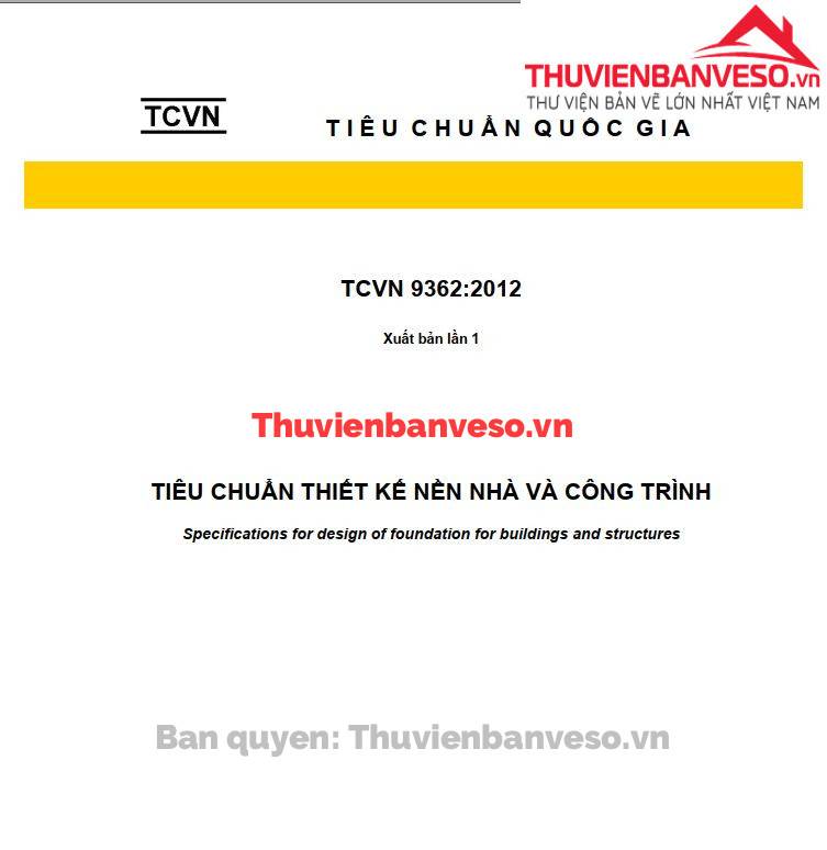 TCVN 9362:2012- Tiêu chuẩn thiết kế nền nhà và công trình